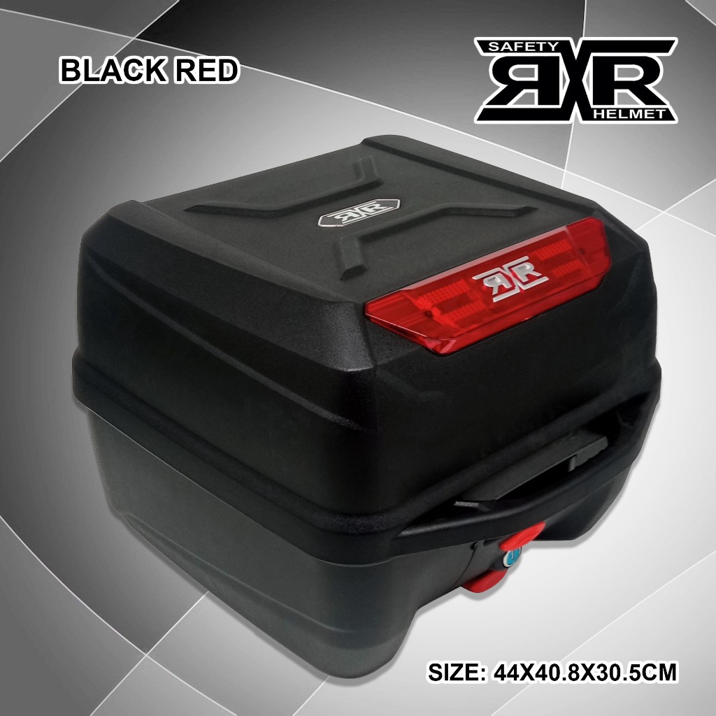 RXR HARD PLASTIK TOP BOX 45L Motorcycle Compartment Box Helmet Box ...