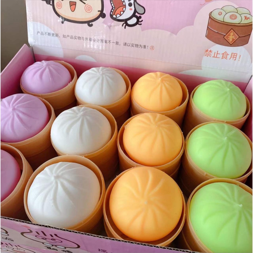 Cute squishy Bun Siopao Toys Fidget Toys for Kids Stress Reliever Toys ...