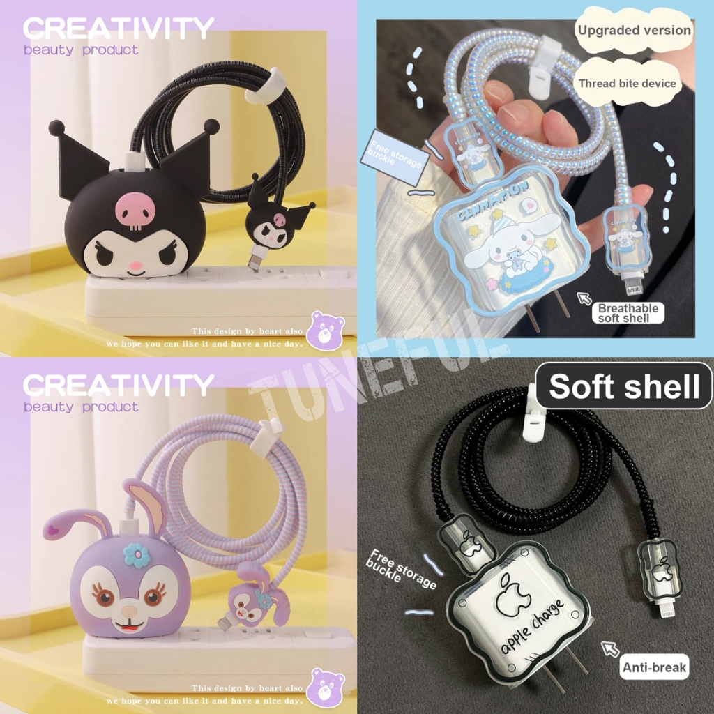 NEW Ins Cute Charger Protective Case for IP14 Cable Wrapper for iPad ...