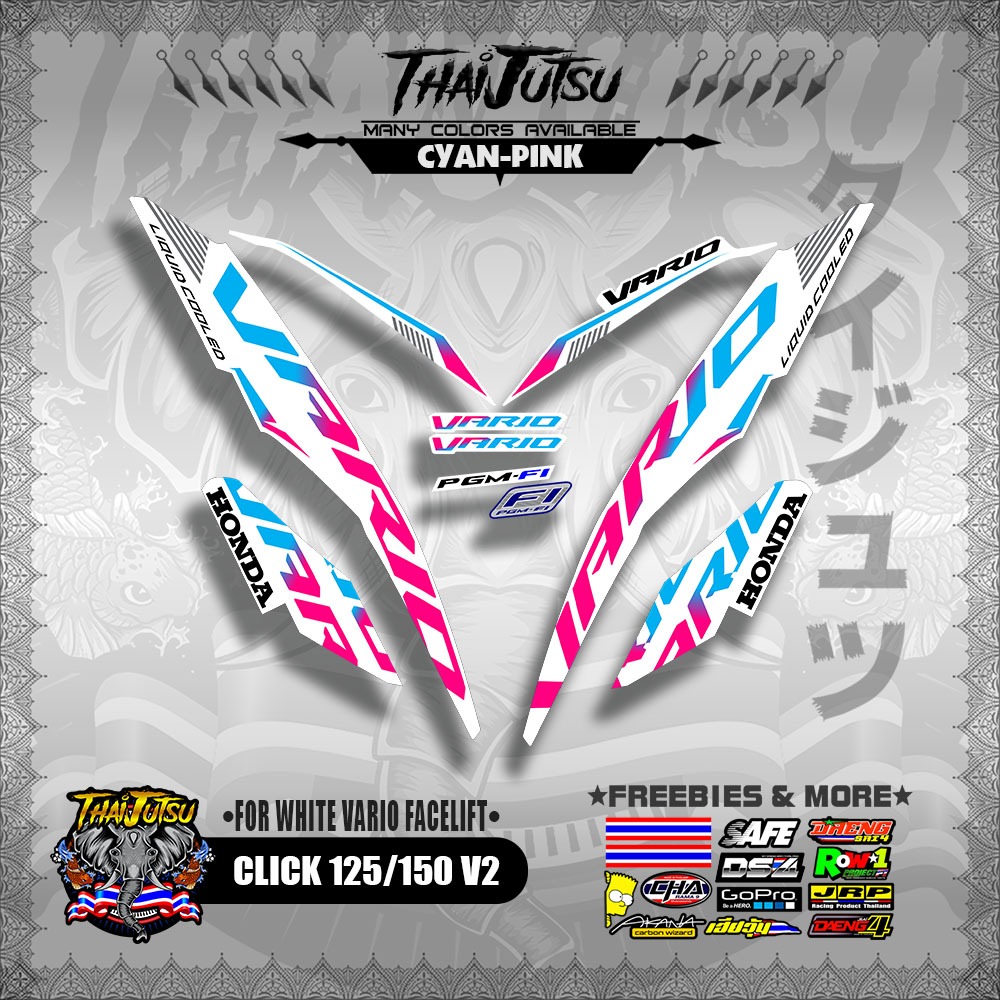 CLICK 125 / 150 V2 DECALS ( FOR WHITE VARIO FACELIFT ...