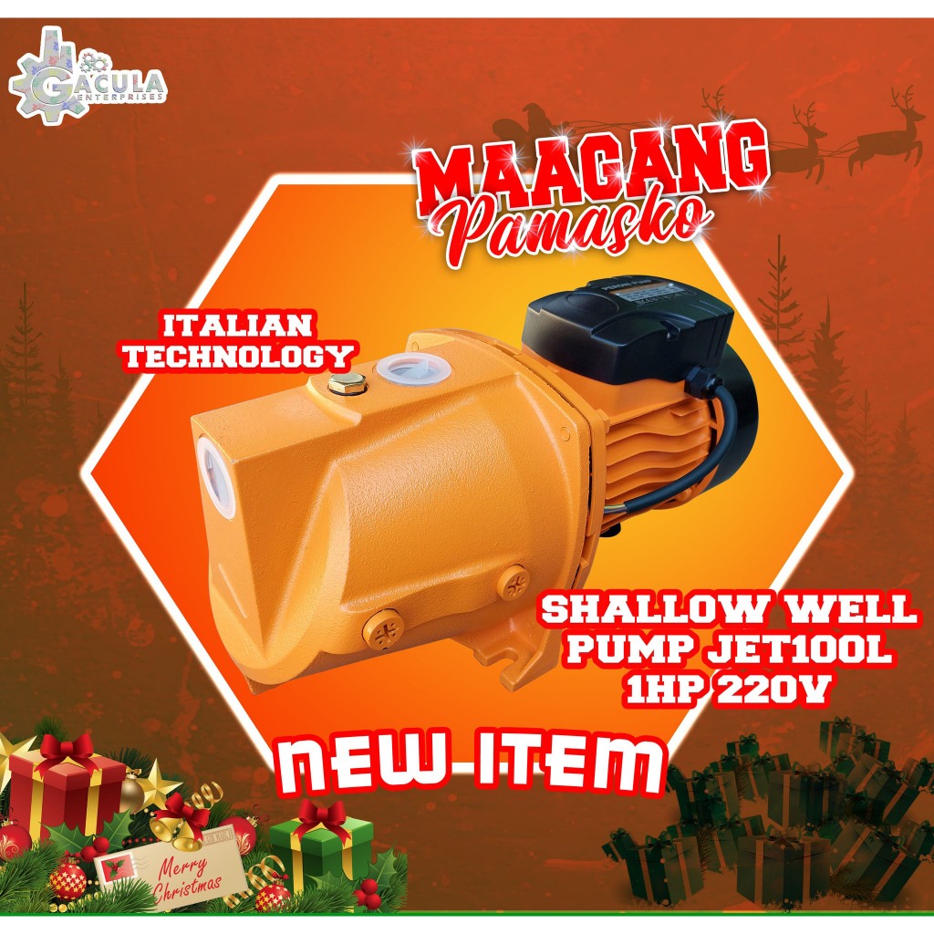 Jetmatic Pump 1hp 220V Shallow Well JET100L By Peroni Italian ...