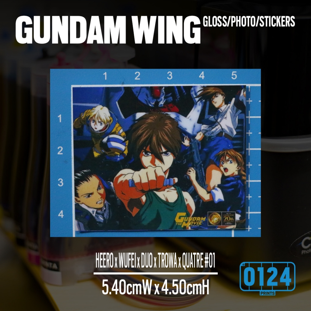 Gundam Wing Anime Gloss Vinyl Laminated Stickers Scratch Proof for ...