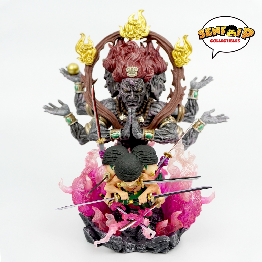 HQKO Anime One Piece Roronoa Zoro 3 heads Ashura Priest | Shopee ...