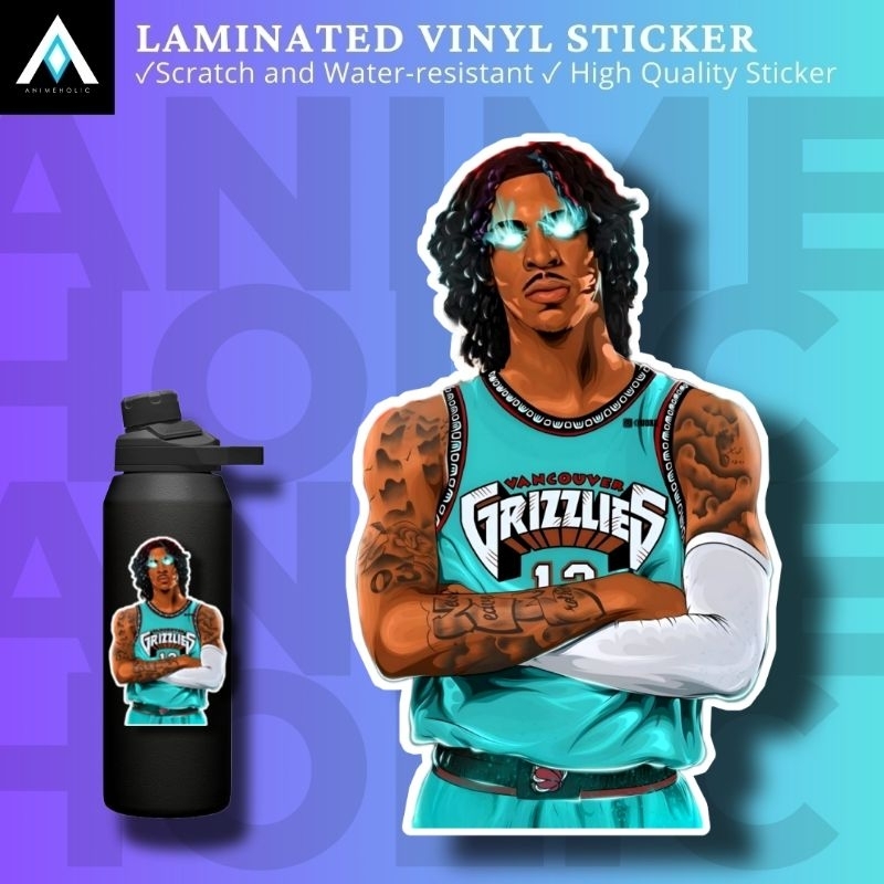 JA MORANT MEMPHIS GRIZZLIES NBA LAMINATED VINYL STICKERS|~ ANIMEHOLIC ...
