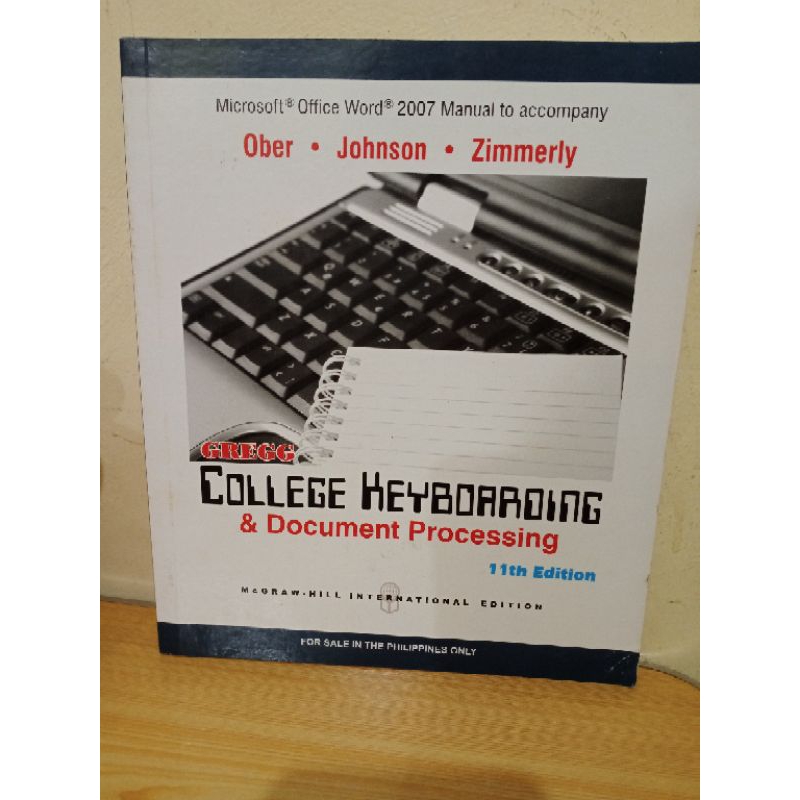 GREGG COLLEGE KEYBOARDING & DOCUMENT PROCESSING | Shopee Philippines
