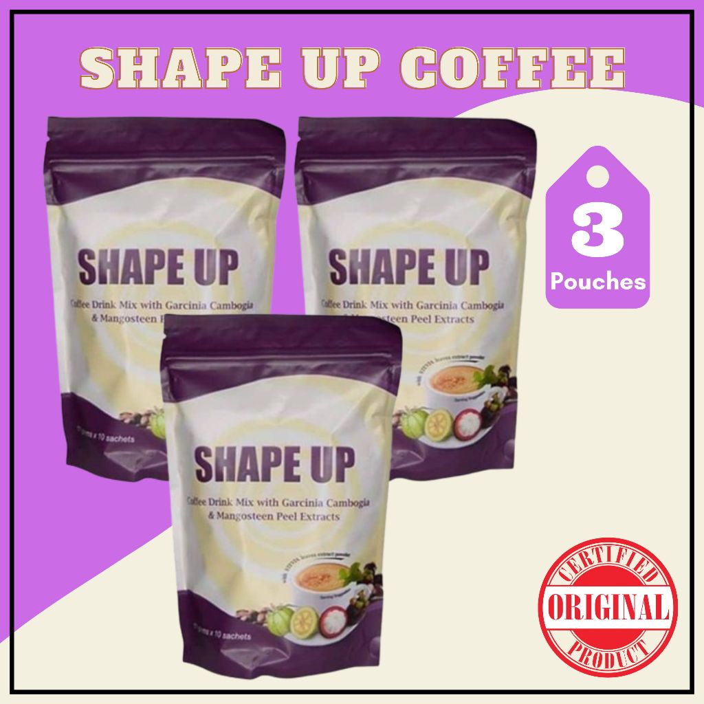 Original Shape Up Coffee Drink Mix New Packaging (3 pouches) | Shopee ...