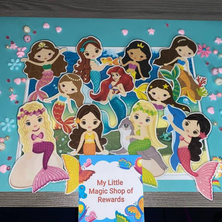 ESL Reward Set - 11 Mermaids Reward (MAGNETIC OR VELCRO) | Shopee ...