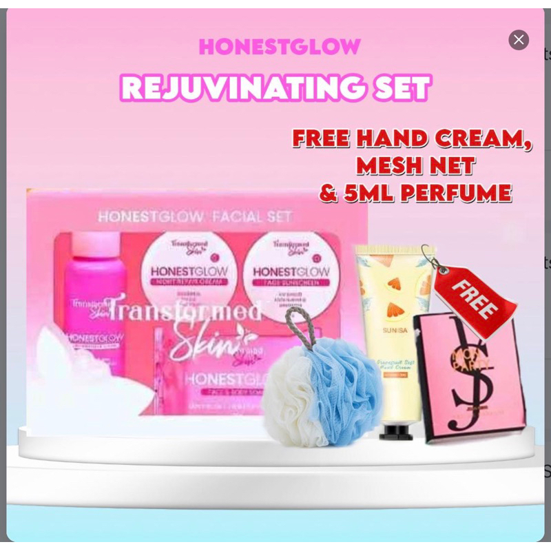 HonestGlow Facial set Rejuvinating set WITH FREEBIES | Shopee Philippines