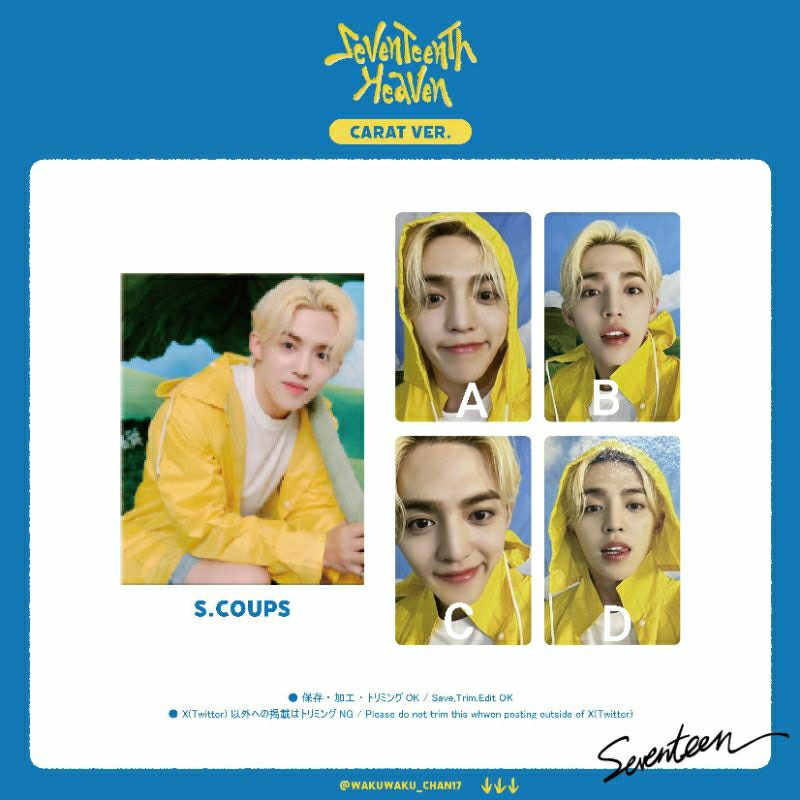 SEVENTEEN Seventeenth Heaven Carat Version Carat Ver Carver Random PC Photocard | Shopee Philippines