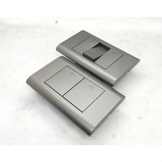 PREMIUM ROYU Plano Series Dark Gray Switches Outlets 1g 2g 3g Switch 1 ...