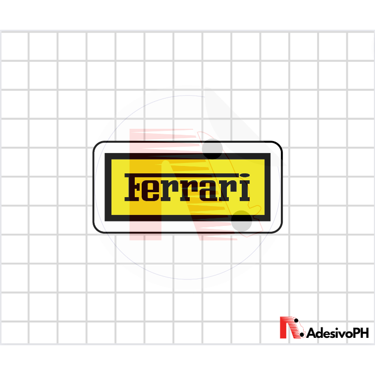 Ferrari Logo Sticker - FERRARI / MATTE / Waterproof / Scratchproof ...