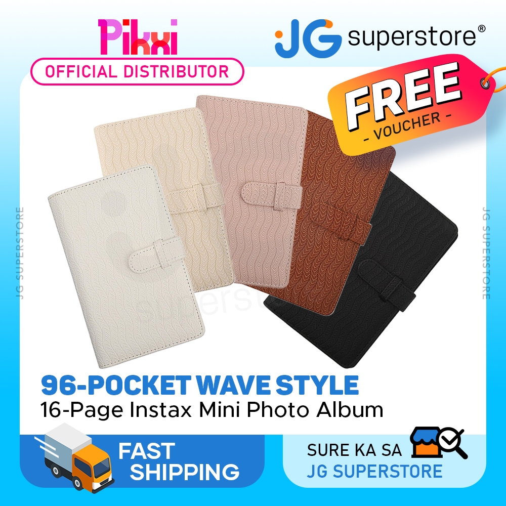 Pikxi AM96-01 96 Pockets Carved Wave Style Photo Album for Fujifilm ...