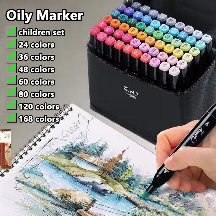 12/24/30/36/48/60/80 Colors Painting Marker Highlighter Set Marker Art ...