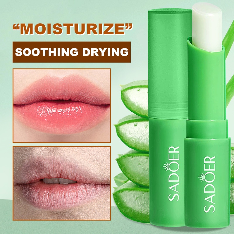 Aloe Vera Lipstick Lip Balm Lasting Moisturizing Compact Dry Cracking ...