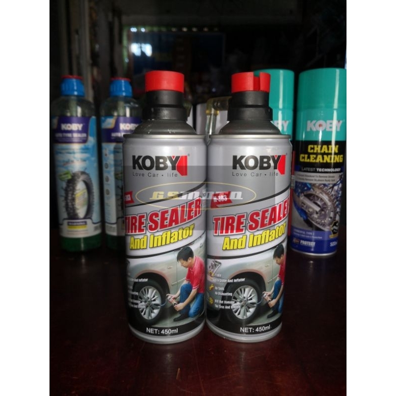 ORIGINAL Koby Tire Sealer and Inflator 450ml | Shopee Philippines