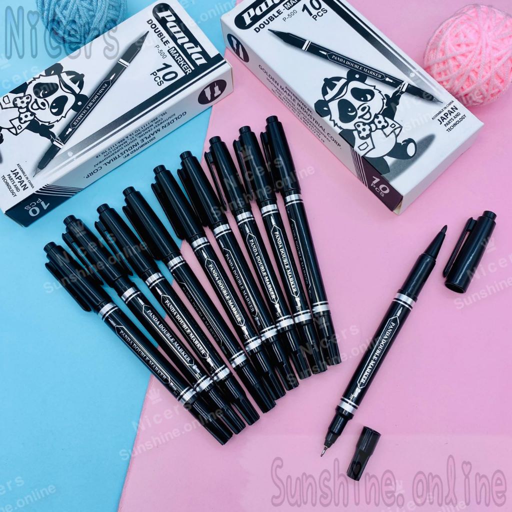 10PCS Panda Double Head Permanent Marker Thin 1.0mm and Extreme Thin 0 ...