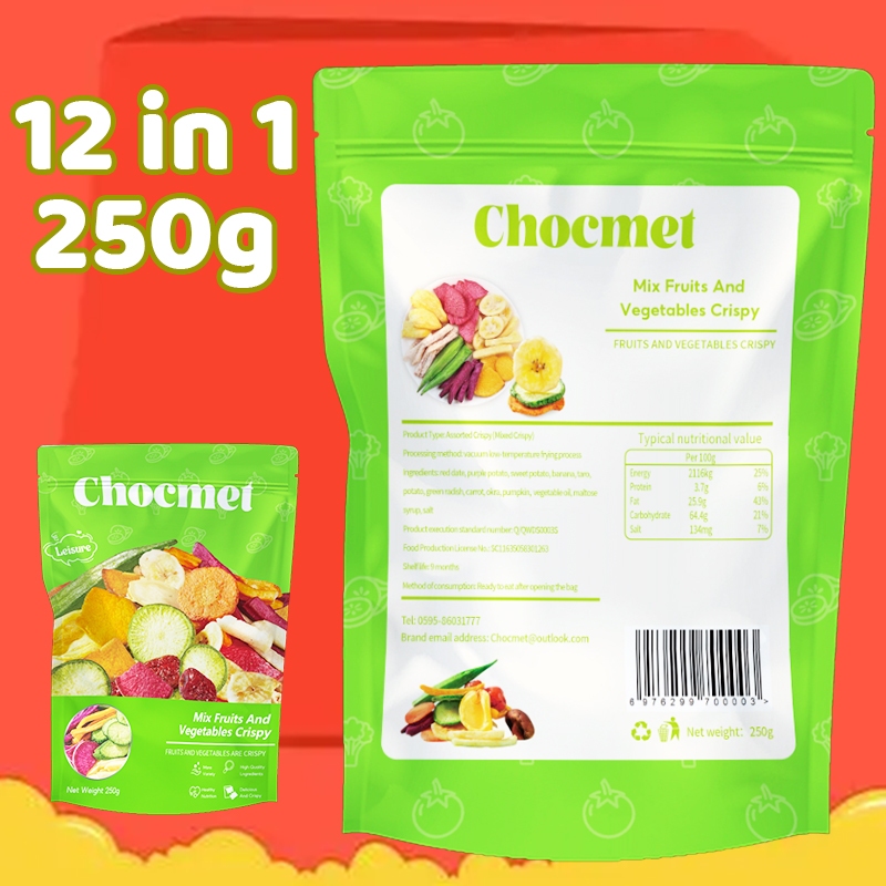 CHOCMET 12 in 1 Mixed Fruit and Vegetables Crisps 250g | Shopee Philippines