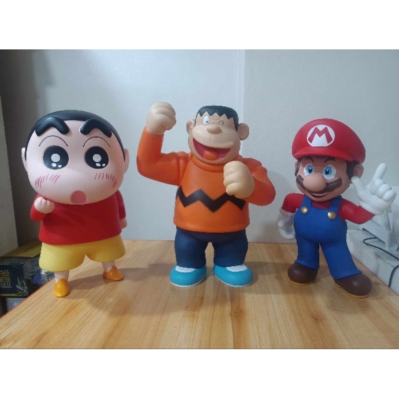 Shin Chan, Damulag, Super Mario figure, 37 to 40cm tall, vinyl material ...