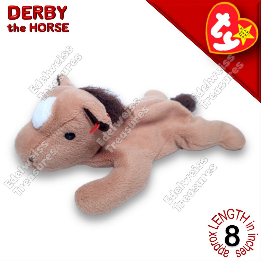 TY Regular Beanie Babies 8" DERBY the Horse Stuffed Toy | Shopee ...