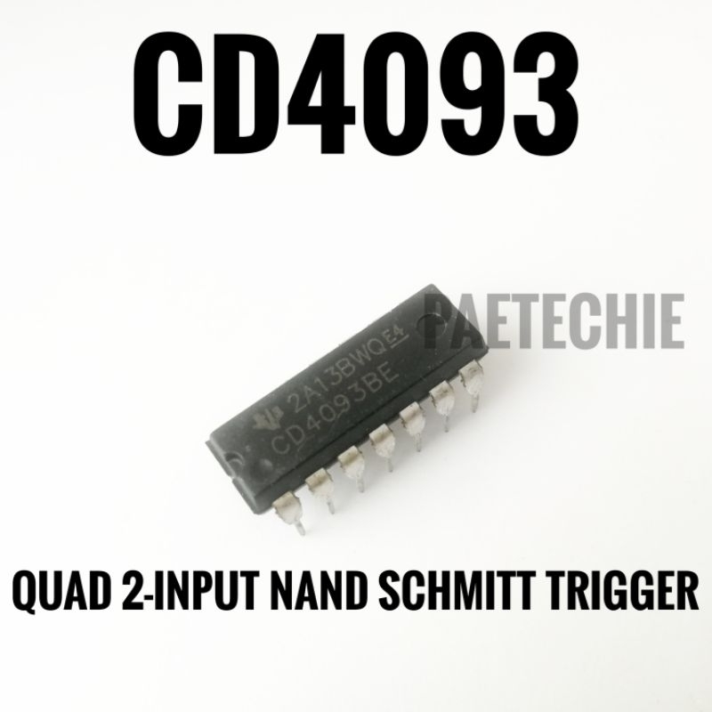 CD4093 CD4093BE 4093 Quad 2-Input NAND Schmitt Trigger CMOS IC | Shopee ...
