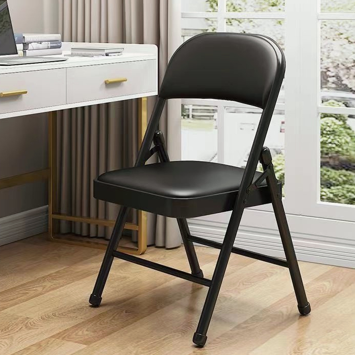 Folding Chair Office Leather Backrest Chair Home Chair Meeting Seat ...