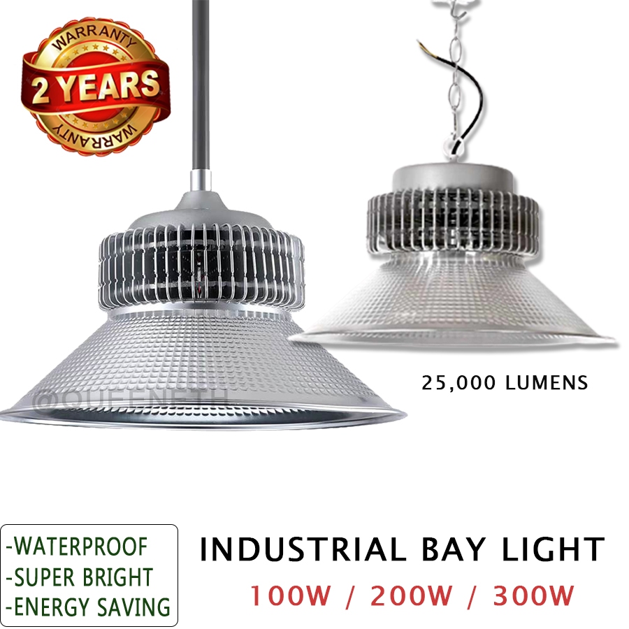 LED High Bay Light 100W 200W 300W Industrial Lamp Super Bright Wide Beams For Factory Warehouse ...