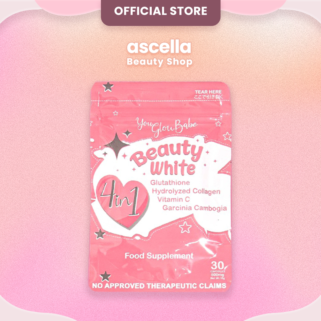 Beauty White 4 in 1 Glutathione Collagen Vitamin C Garcinia Cambogia By You Glow Babe | Shopee ...
