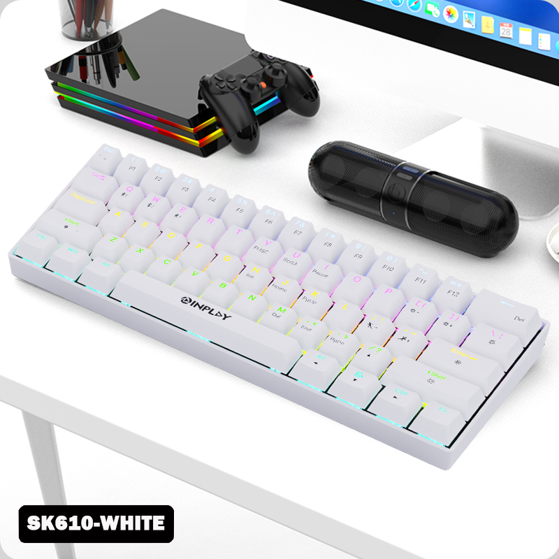 Inplay SK610 Wireless Mechanical Keyboard Bluetooth Tri-Mode With Brown ...