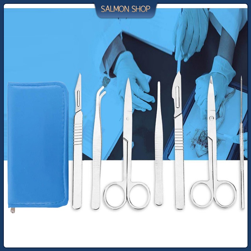 7pcs/set Biology Dissection Kit Stainless Steel Animal Dissector Lab ...