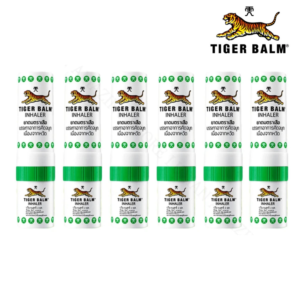 Tiger Balm Inhaler - Nasal Congestion Relief from Thailand (6 pcs ...