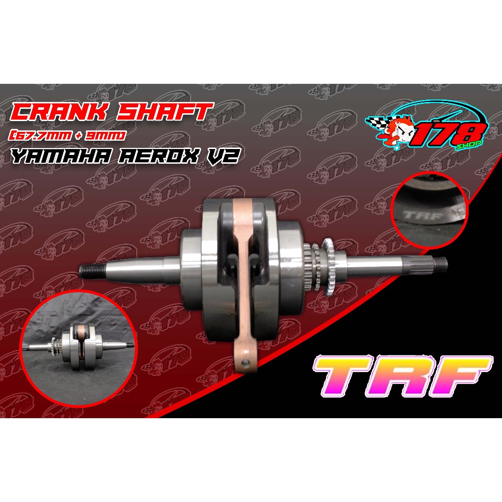 TRF nmax v2/aerox v1.v2 crankshaft assy+9mm( 62.7mm +9.00mm) | Shopee ...