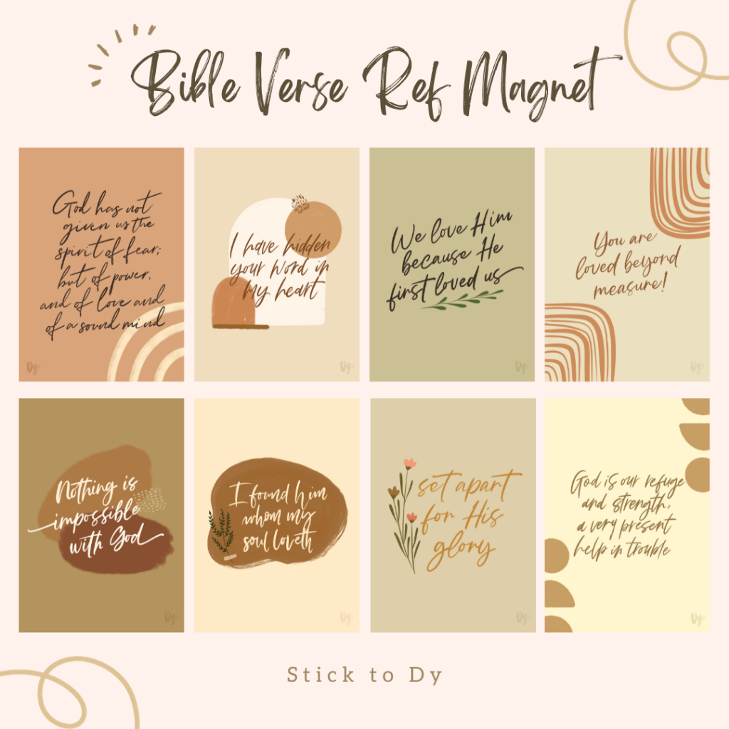 Bible Verse Ref Magnets | Customized Fridge Magnets Minimalist Design ...