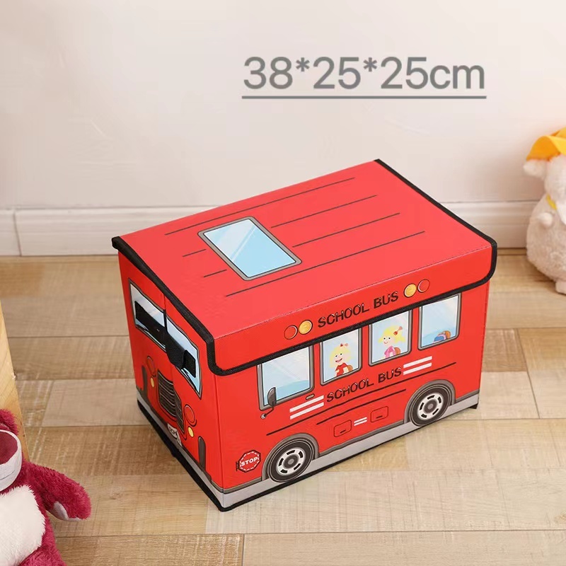 kids storage box chair kids stool ottoman foldable storage bus children ...
