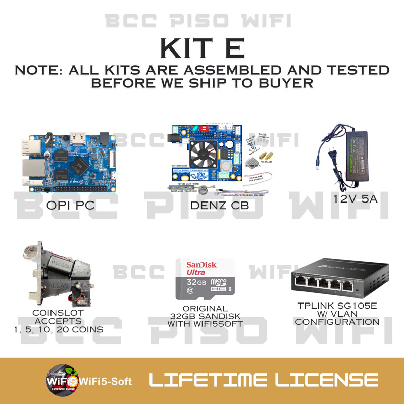 (Wifi5 system) BCC Piso Wifi Kit Package Lifetime License with Wifi5soft System | Shopee Philippines