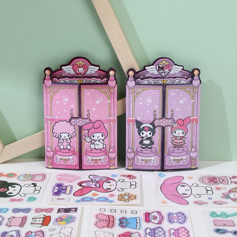 QB003 Sanrio Quiet Book Paper Doll Closet Kuromi Melody | Shopee ...