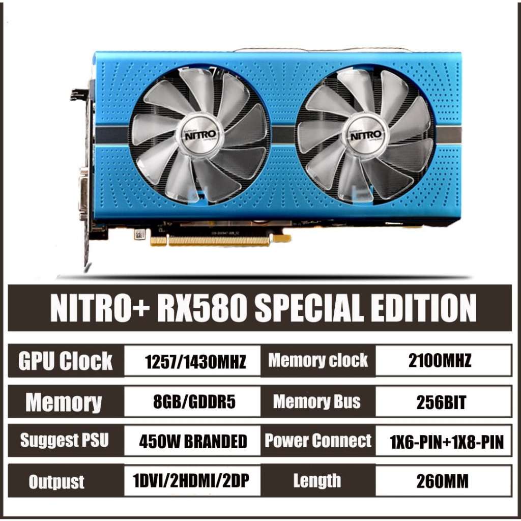 RX580 SERIES USED GPU RX 580 2048SP 2304SP OC ASUS ROG STRIX RX580 ...