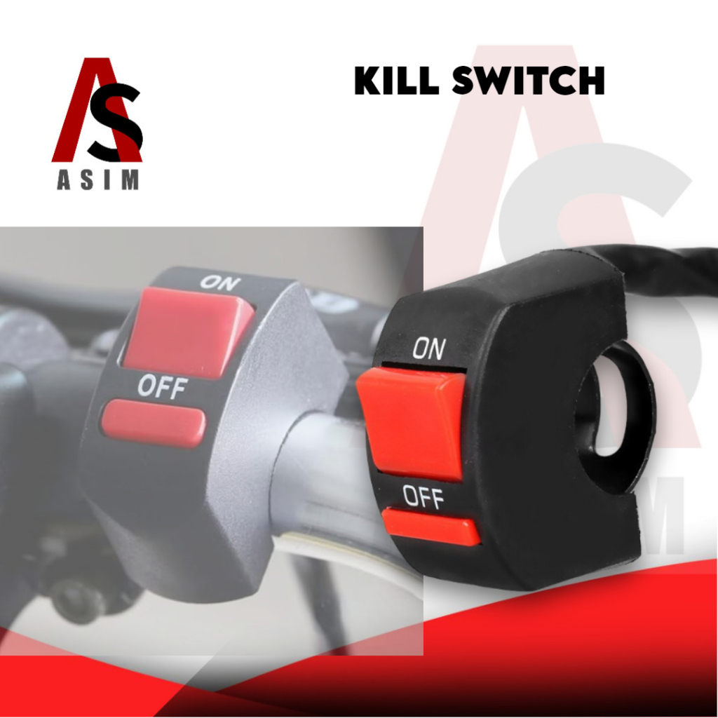 ASIM MOTORCYCLE UNIVERSAL HANDLE BAR ON/OFF KILL SWITCH | Shopee ...