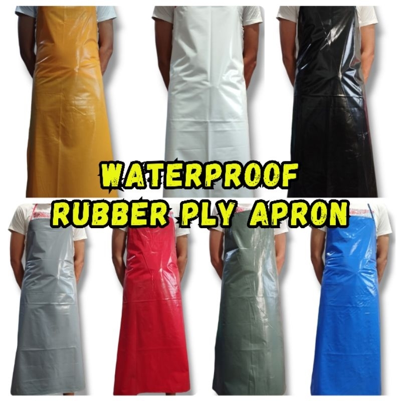 Extra-Long Waterproof Rubber Apron (26"x40") – Durable, Lightweight ...