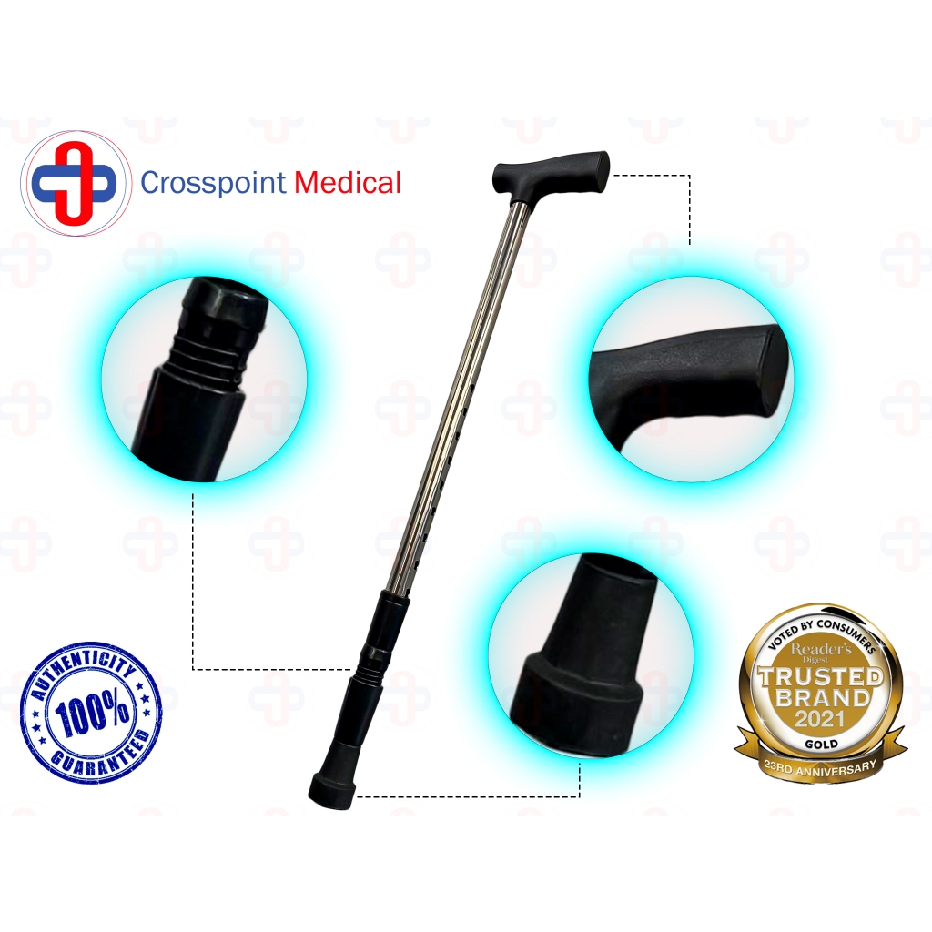 Crosspoint (Silver) Adjustable Single Cane | Shopee Philippines