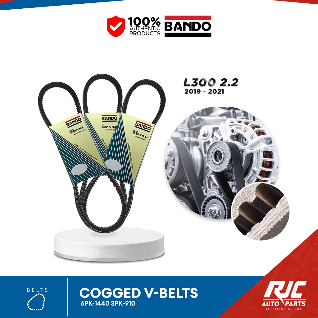 BANDO FAN BELT MITSUBISHI L300 2.2 L DIESEL 2019-2021 6PK-1440 /3PK-910 ...