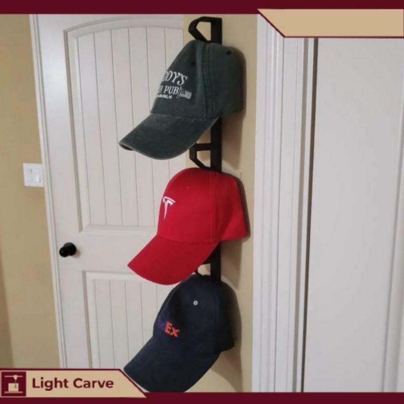 Baseball Cap Display Rack Door Back Wall-Mouted/ Large Hanging Hat Rack ...