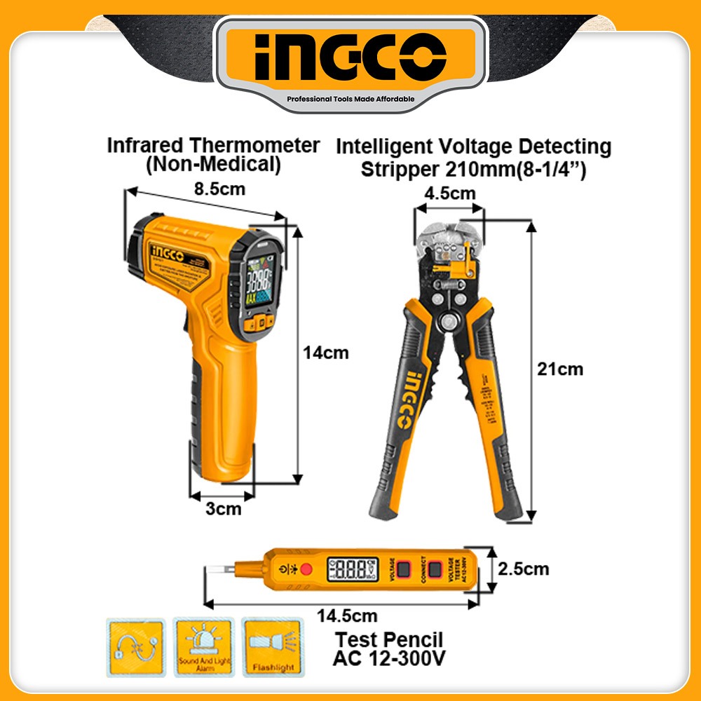 EXCLUSIVE Ingco Electrical Test Kit Digital Clamp Meter Multimeter Test ...
