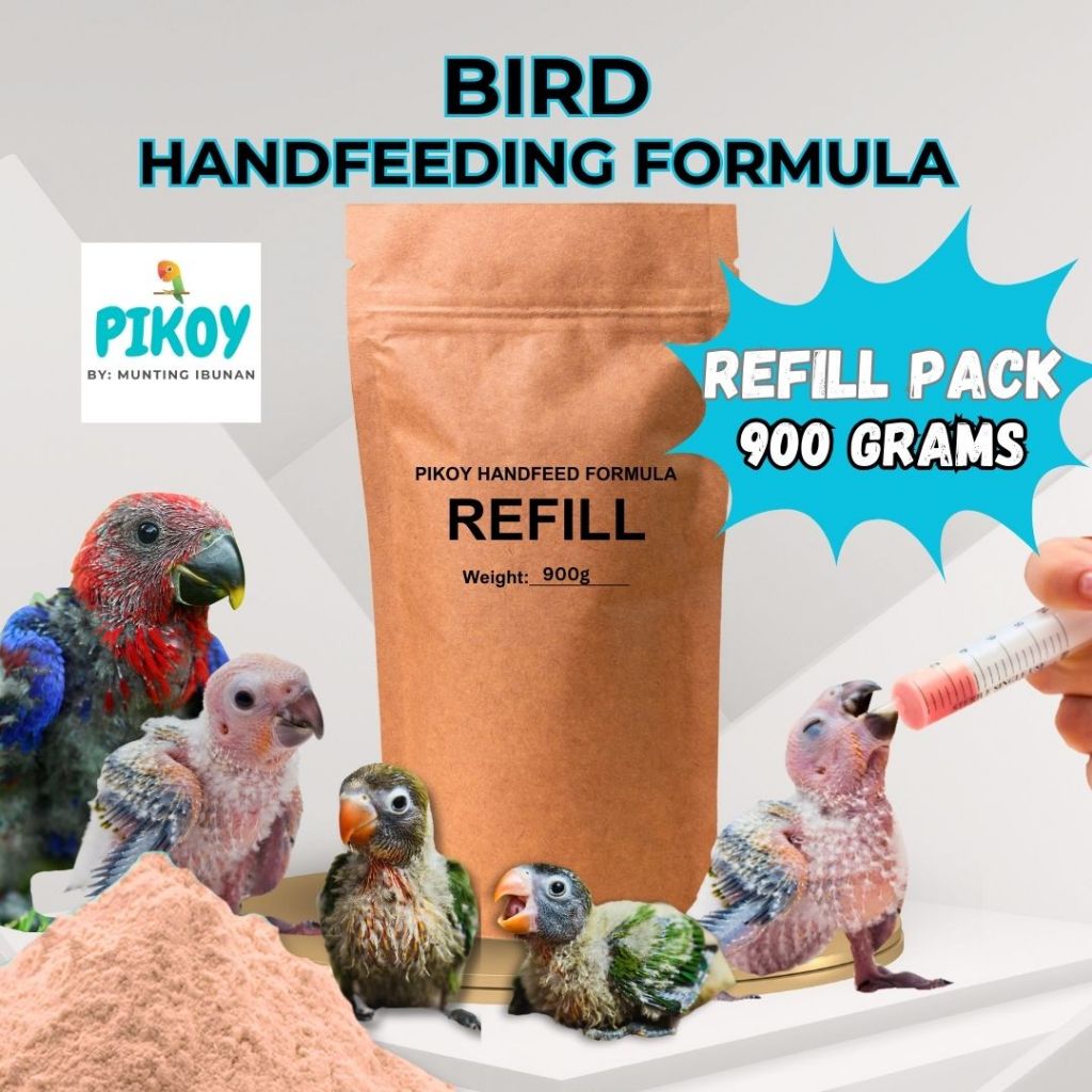 PIKOY Handfeed Formula REFILL PACK 900grams - Bird Handfeeding Formula ...