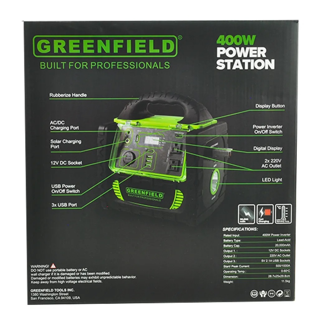 Greenfield 400W Lead-acid Power Station | Shopee Philippines