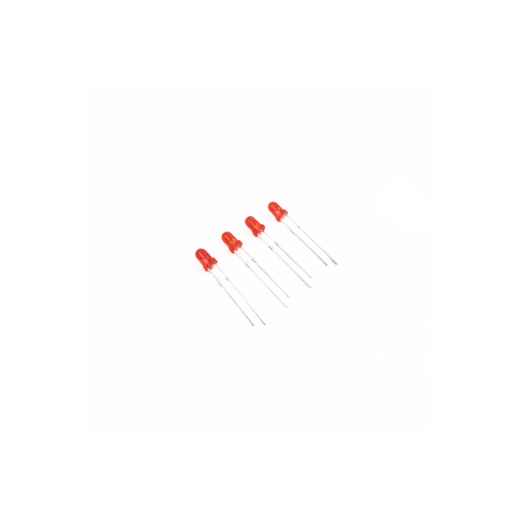 4pcs 3mm Led Red Lights 3mm Red Light Emitting Diode 3v Dc For Pcb