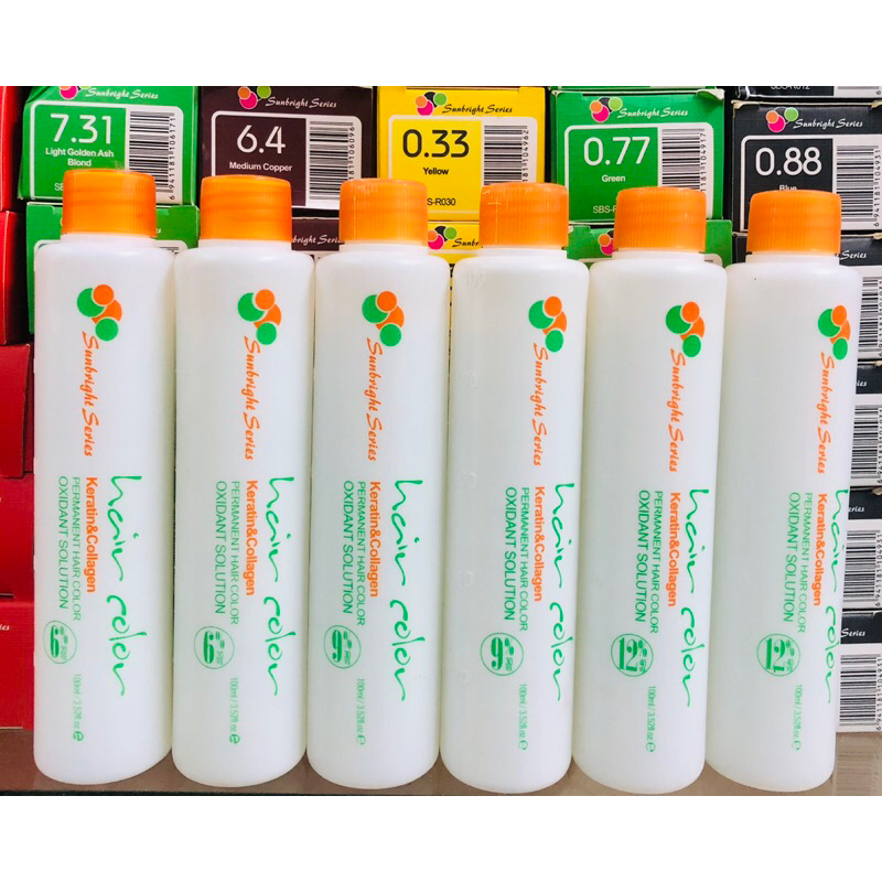 Sunbright Series Keratin&Collagen Permanent Hair Color Oxidant Solution ...