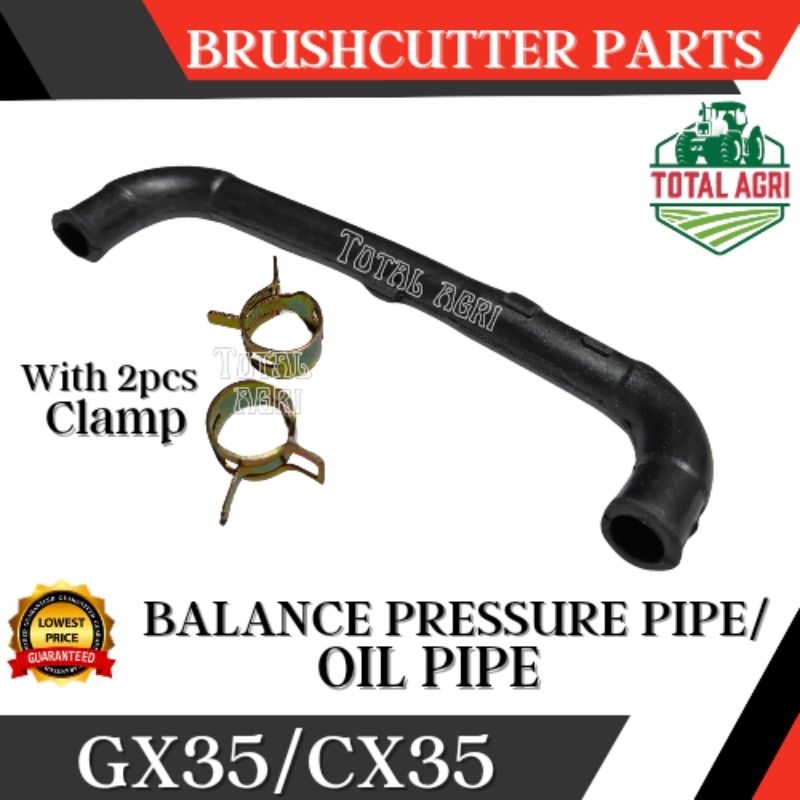 Balance Pressure Pipe/Oil Pipe Hose With 2pcs Clamp 4 Stroke Grass ...