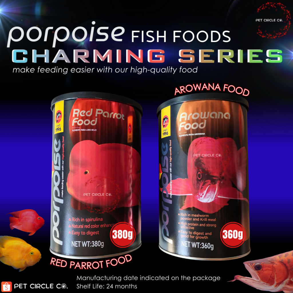 Porpoise Charming Series Red Parrot Fish Food 380g | Arowana Pellet ...