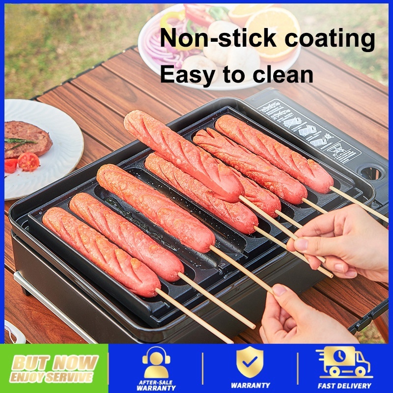 Sausage Grill Hotdog Maker Pan Non Stick Easy Clean Hotdog Grille ...