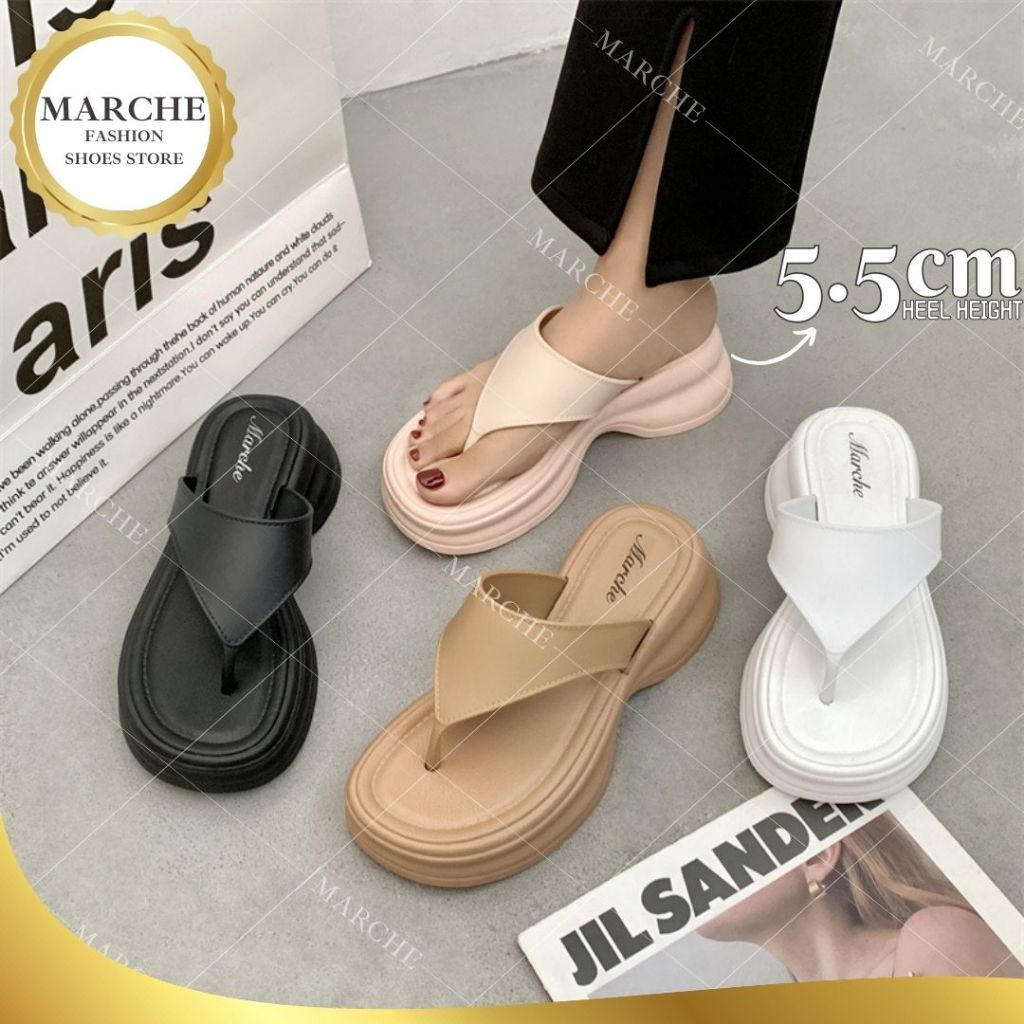 Marche T-Strap 5-5 CM Thick Sole Winsome Sandals For Women (standard ...